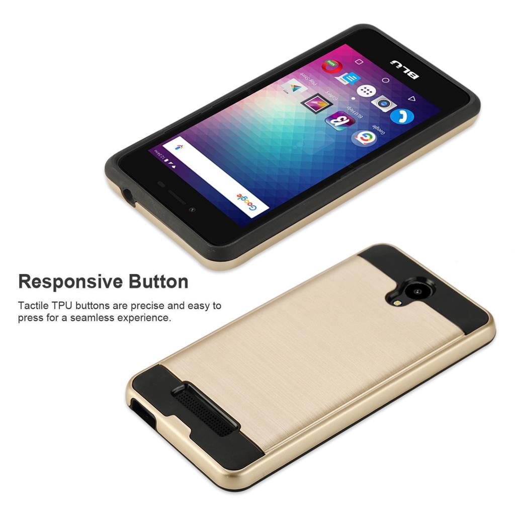 For BLU Studio G HD LTE S0250UU Hybrid Tough Case + Pouch + Screen ...