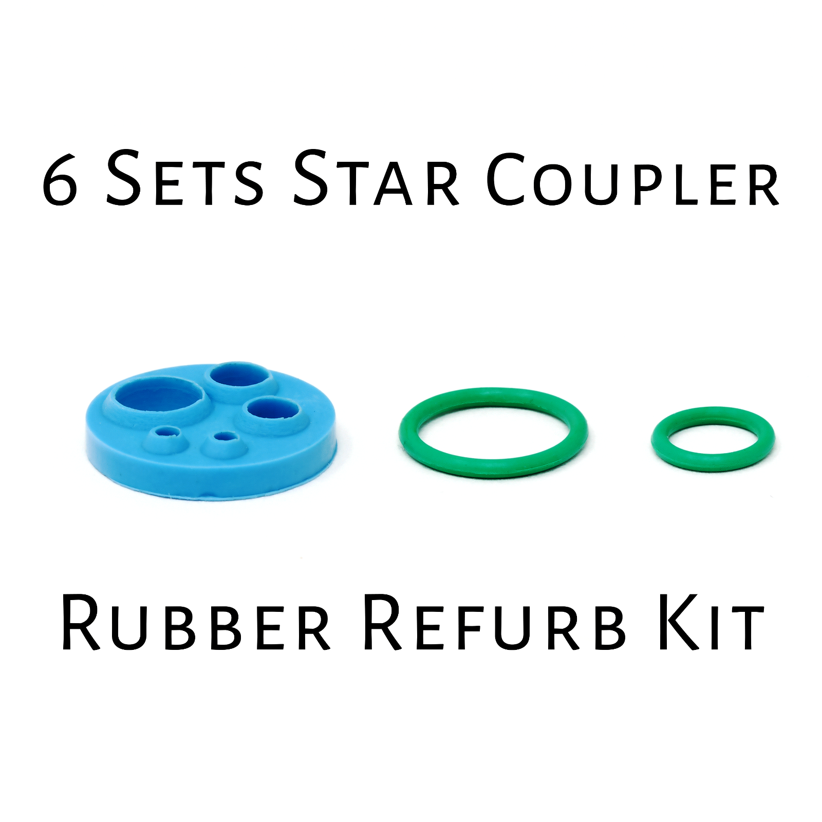 Star Coupler Rubber Refurbishment O-ring Kit for 4, 5 Hole & 6 Pin Star ...