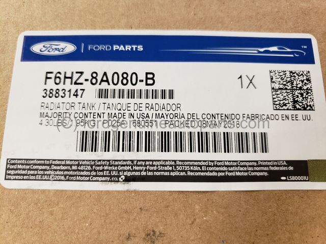 FORD OEM TANK ASY - RADIATOR OVERFLOW F6HZ*8A080*B for sale online | eBay
