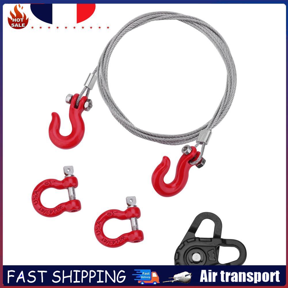 3pcs Rescue Equipment Winch Snatch Block Hook Chain Kit for 1/10 RC ...