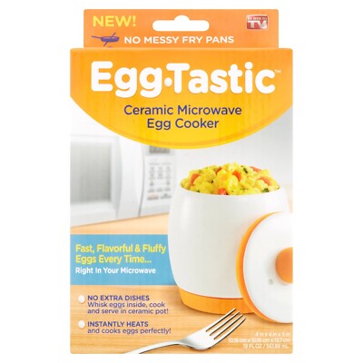 Egg-Tastic Microwave Egg Cooker & Poacher Fast Fluffy Eggs EggTastic New In Box | eBay