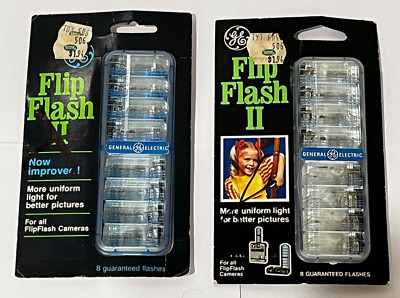 GE Flip Flash II Two Packs Original Packaging 16 Flashes New Old Stock ...