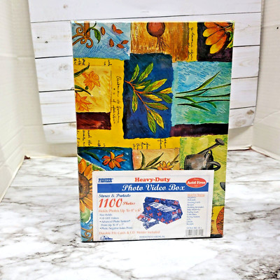 Pioneer Photo Video Storage Box Heavy-Duty Floral Print Acid-Free Style ...