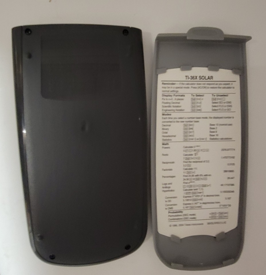 Texas Instruments Scientific Calculator TI 36X Solar Works Well ...