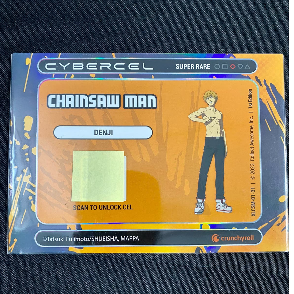 Cybercel Chainsaw Man Denji Super Rare Large Card, 1st Edition | eBay