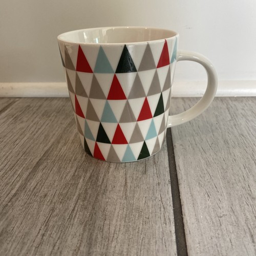 Starbucks 14oz Colorful Triangle Christmas Tree Coffee Mug Red Green ...