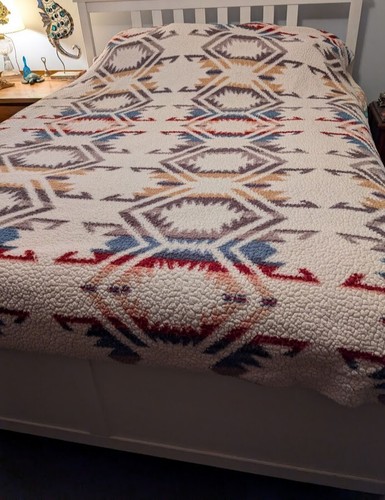 Pendleton Sherpa Throw Blanket Aztec Southwest Multicolor, Picture on ...