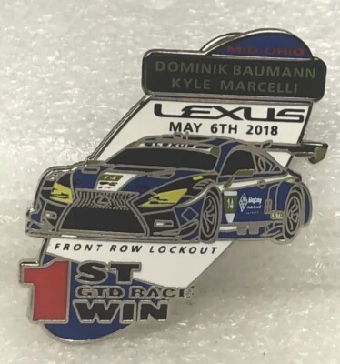 IMSA-AVS Lexus Racing-1st GTD Race Win-2018 Mid Ohio Pin | eBay