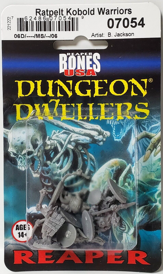RATPELT KOBOLD WARRIORS Reaper Miniatures Bones USA Dungeon Dwellers ...