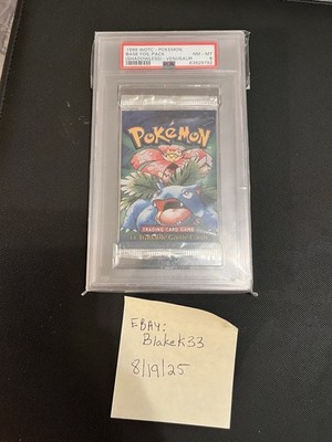 Pokemon Base Set Booster Pack - Shadowless (Venusaur) PSA 8 | eBay
