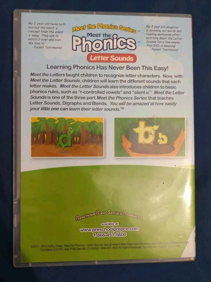 Meet the Phonics Letter Sounds DVD Preschool Prep Teaching 184582000495 ...