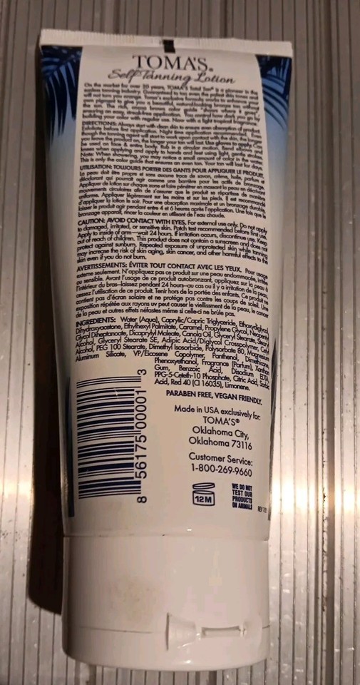 Toma's Total Tan Self-Tanning Lotion 6 OZ (K57) | eBay