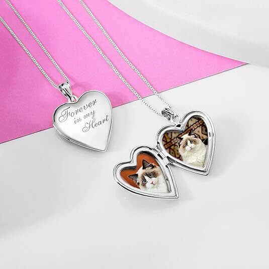 Forever In My Heart Locket Necklace for Women That Hold Personalized ...