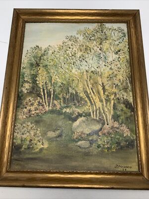 Original Oil Painting From 1938 Signed J. Hansen Picture Artist ...