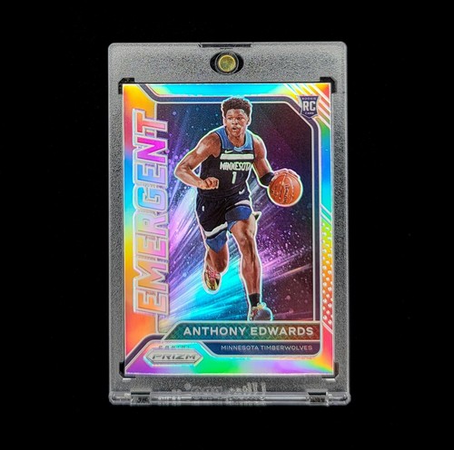 Anthony Edwards RC Ant 2020-21 NBA Prizm Emergent Silver Holo Rookie ...