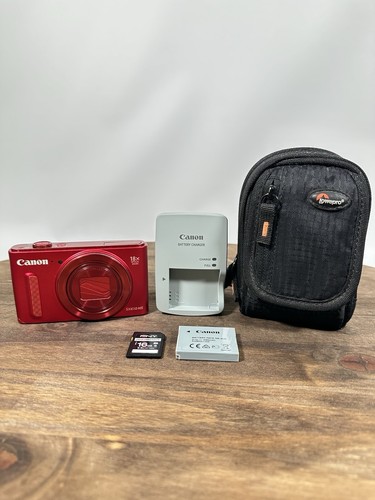 Canon PowerShot SX610 HS 20.2MP Digital Camera 18x Optical Zoom Red ...