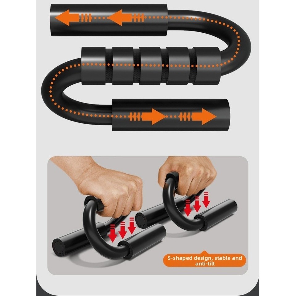 S-Shape Handle Push-up Stand Ergonomic S-shaped Design Thickened Steel ...