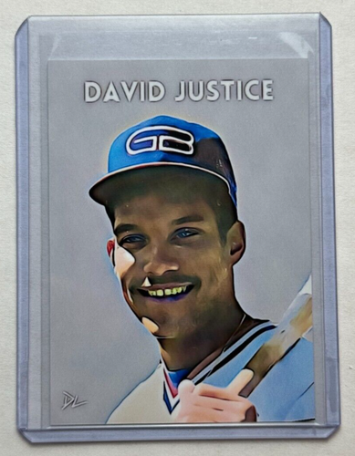 David Justice Limited Edition Artist Signed Greenville Braves Trading ...