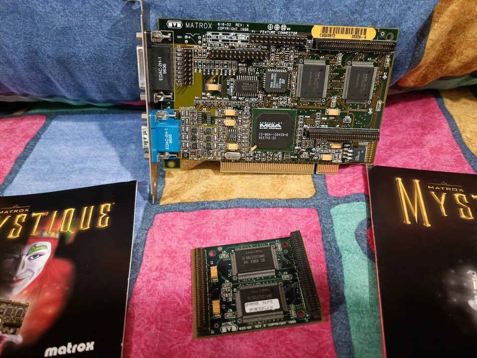 Matrox Mystique MGA-MYST/2I 2Mb PCI + Memory Module Upgrade [Working ...