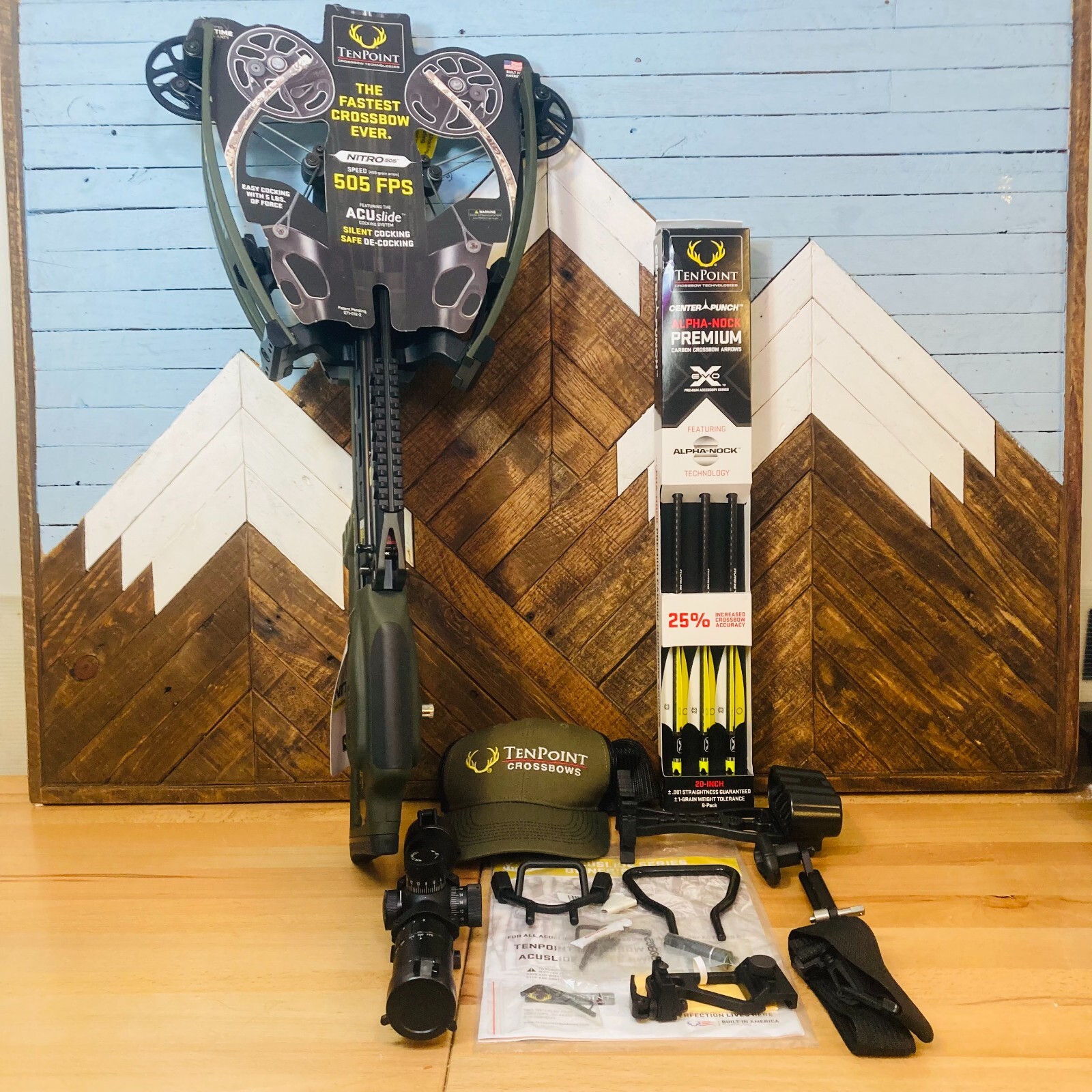 TenPoint NITRO 505, ACUSlide, EVO-X Elite Black Scope (Moss Green) Free ...