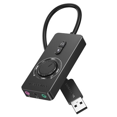 VENTION USB Sound Card External Stereo Sound Card with Volume Control ...