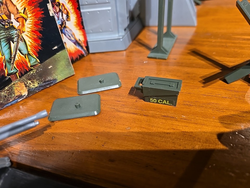 Gi Joe Machine Gun Defense 1984 Complete Vintage Hasbro 3.75 ARAH 80s ...