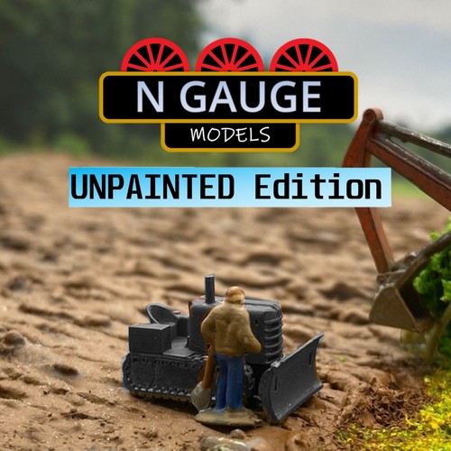 UNPAINTED - N Scale Gauge 1:148 Classic Mini Dozer (Bulldozer Tractor 1 ...