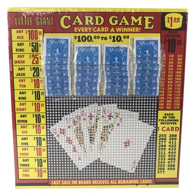 $1.00 LITTLE GIANT CARD Punch Card Money GAME Board Raffle Gambling ...