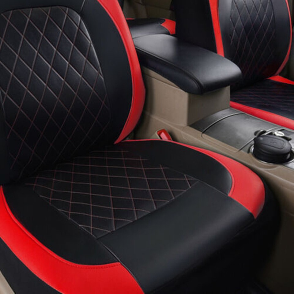 Car Accessories Front Rear Seat Cover Leather Full Set 5-Sits Interior ...