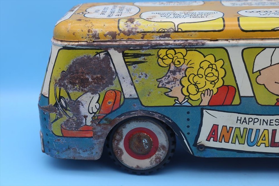 60s Chein Peanuts Bus Snoopy Peanuts Bath Vintage Tin 178328774 | eBay