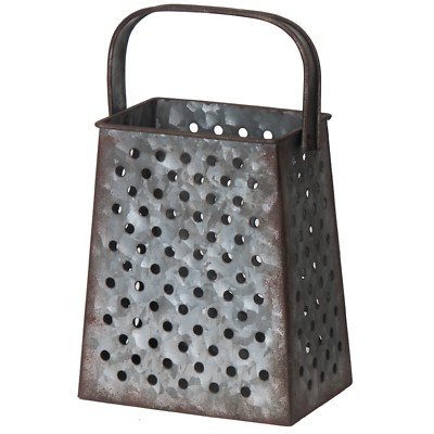 Metal Rectangular Grater Cheese Farmhouse Kitchen Storage Jewelry Rack ...