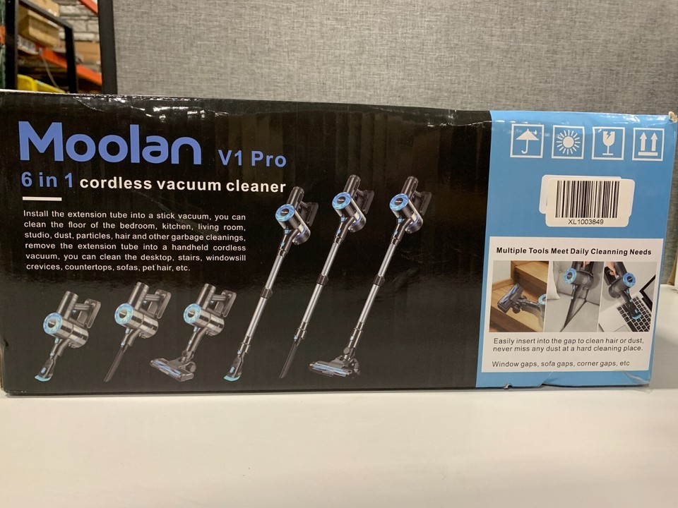 Moolan V1 Pro VC 601 Black Blue 2 Modes Cordless 6 In 1 Stick Vacuum ...