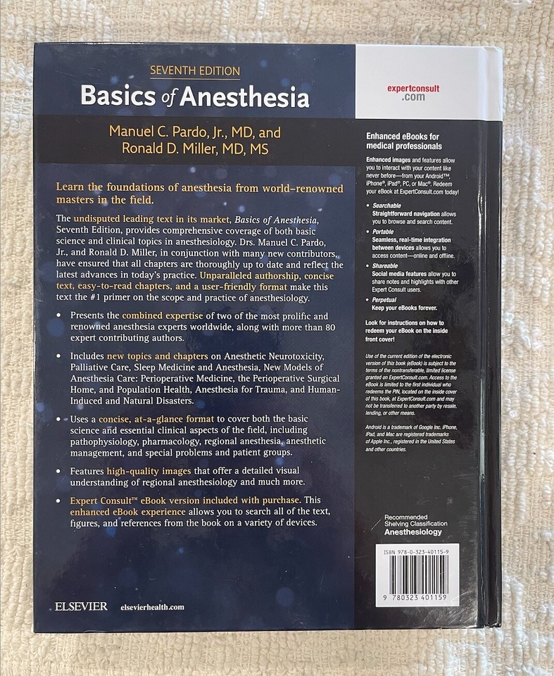 Basics of Anesthesia by Ronald D. Miller and Manuel Pardo (2017 ...