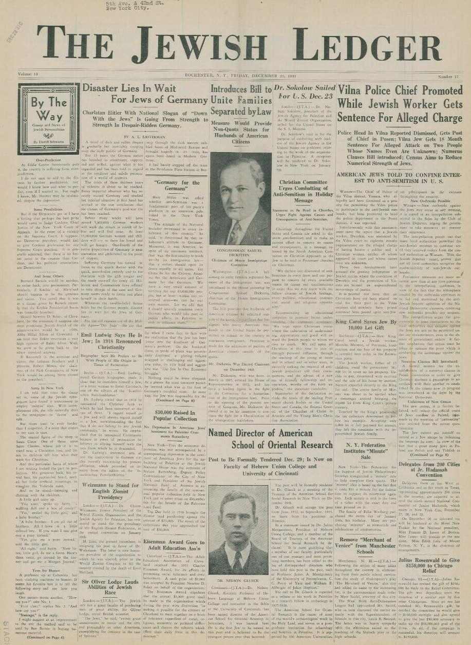 Hitler's Rise is Disaster for the Jews of Germany Jewish Ledger ...