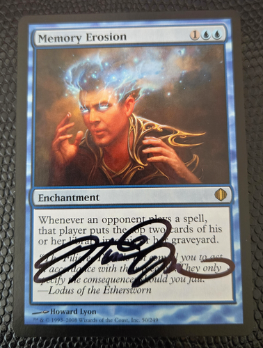 MTG Memory Erosion ARTIST SIGNED Howard Lyon Magic the Gathering | eBay