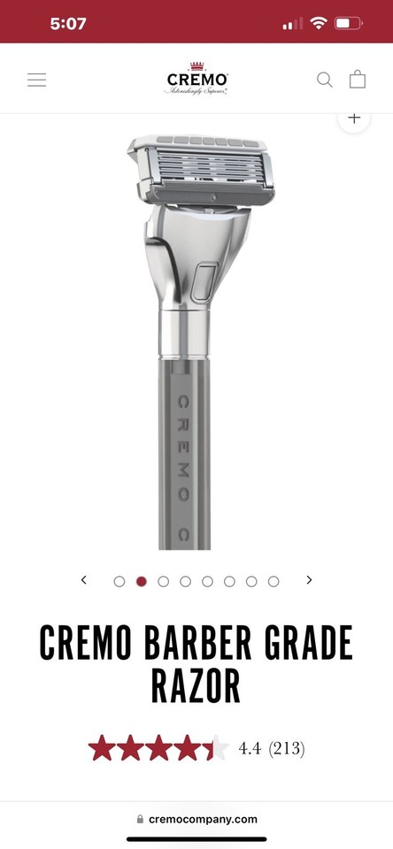 Cremo The Barber Grade Shave Experience One Razor & 8 Cartridges No Box ...