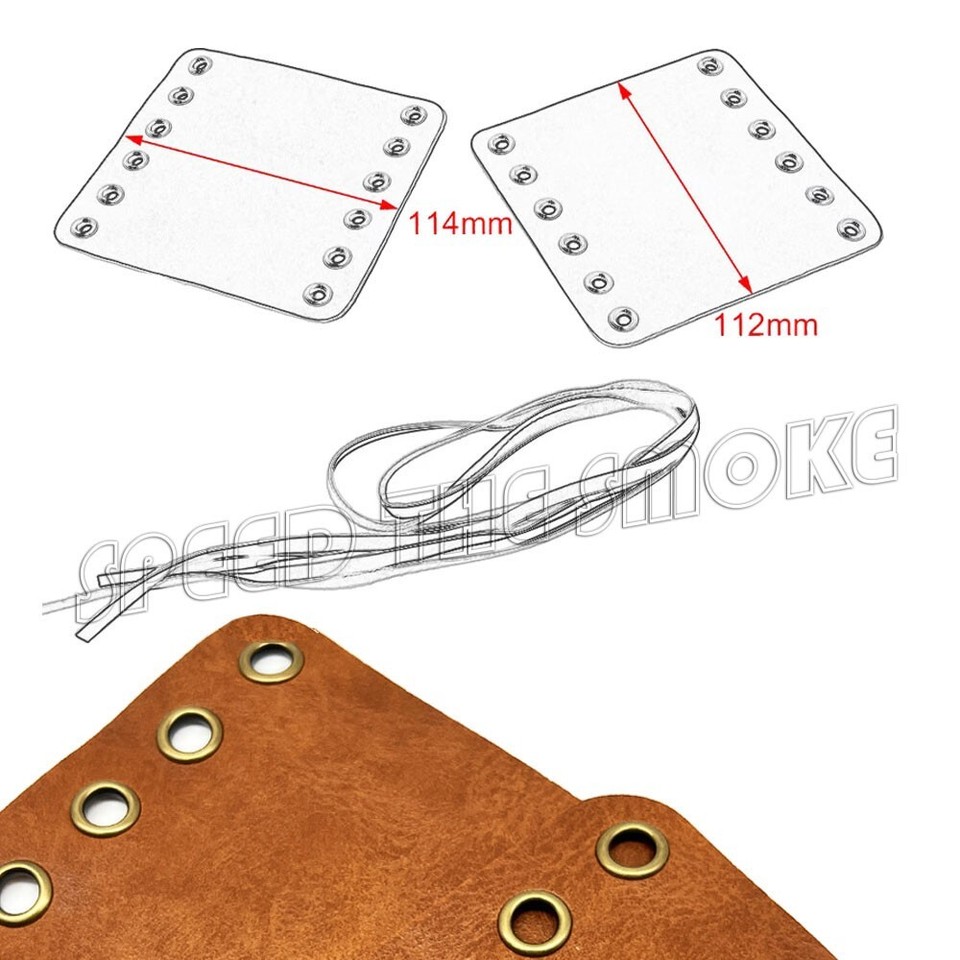 Motorcycle Bicycle Universal Retro Leather Hand Grips Cover Handle Bar ...