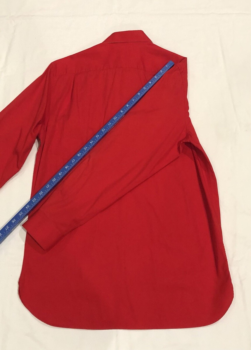 Calvin Klein 205w39nyc Men's 42 16.5 Red Button Shirt Jacket Calvin Klein 205w39nyc Men's 42 16.5 Red Button Shirt Jacket