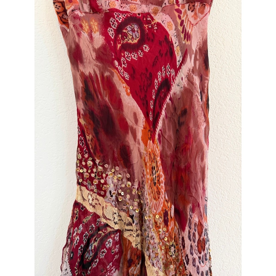 MaJick Paisley Midi Dress Womens Small Petite Boho Fairy Grunge Y2K ...