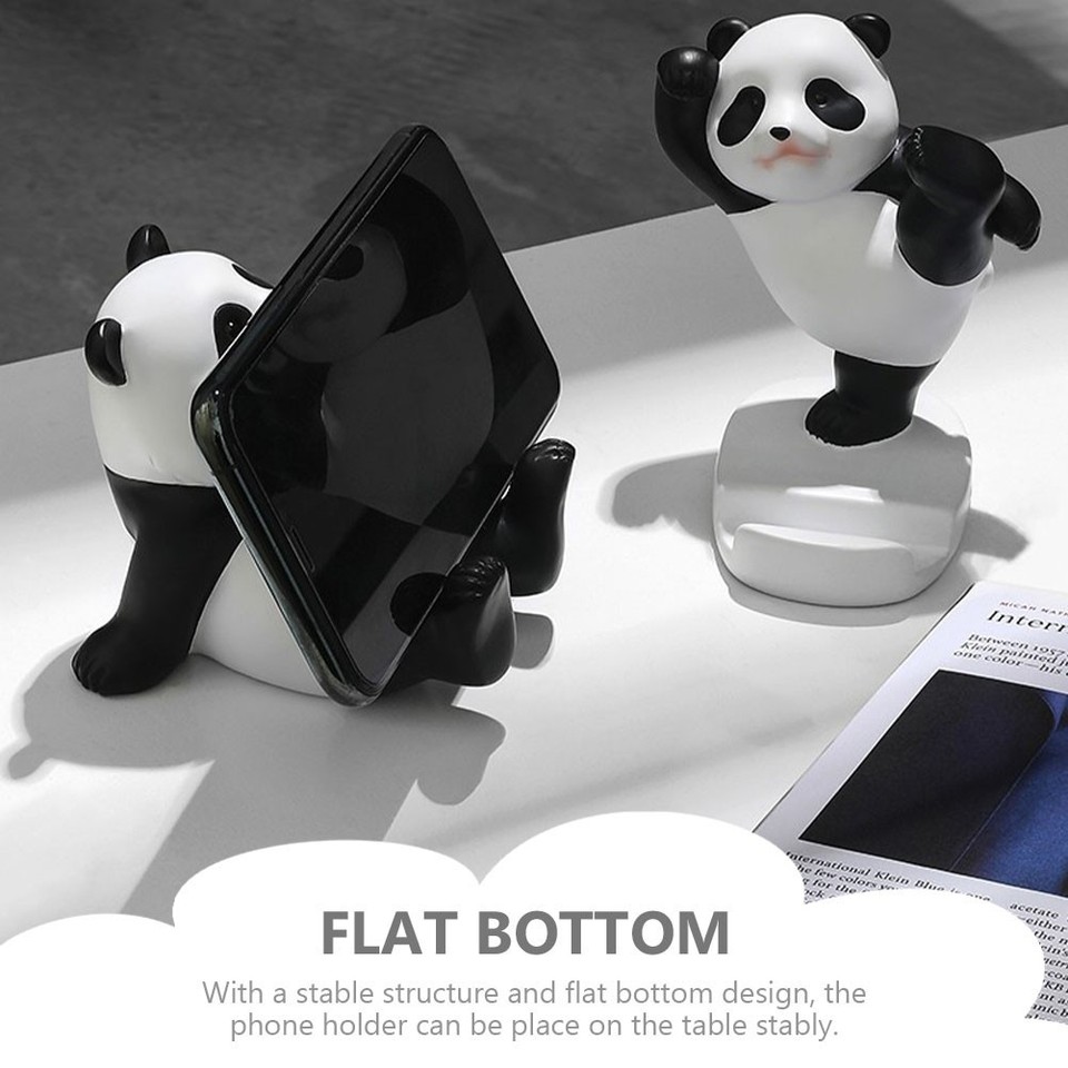 Cute Animal Funny Phone Stand Resin Mobile Holder Desktop Panda Decor ...