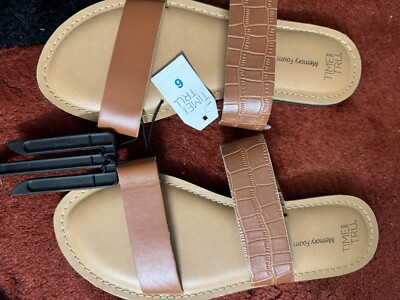 Time And True 2 Women Sandals Size 6 Brown | eBay