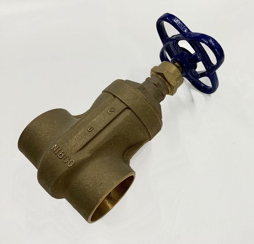 NIBCO S-113 Gate Valve 2" Bronze Non-Rising Stem CxC Solder Ends 125 ...