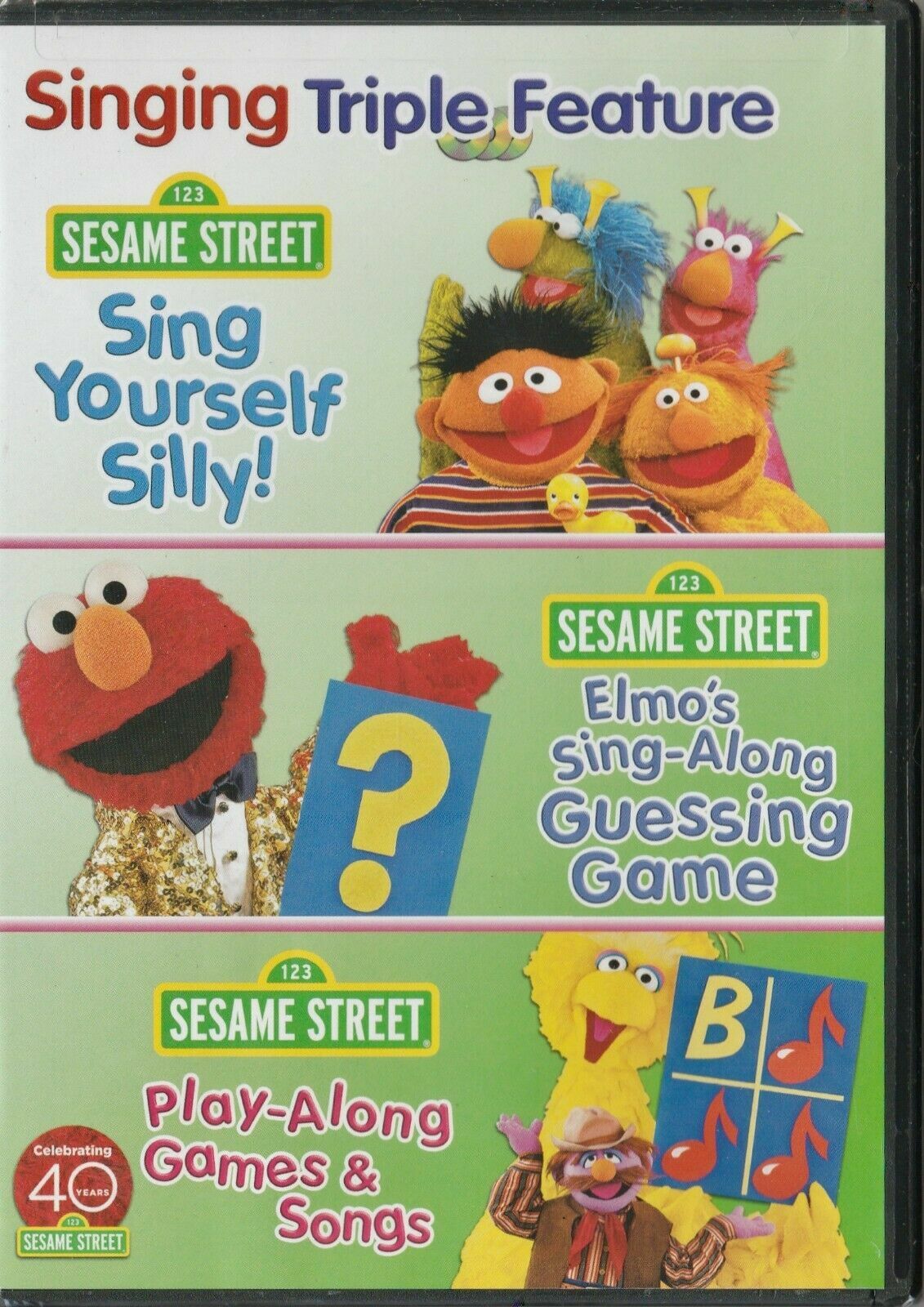 NEW Dvd PBS Sesame Street SINGING Triple Feature Sing Yourself Silly 3 ...
