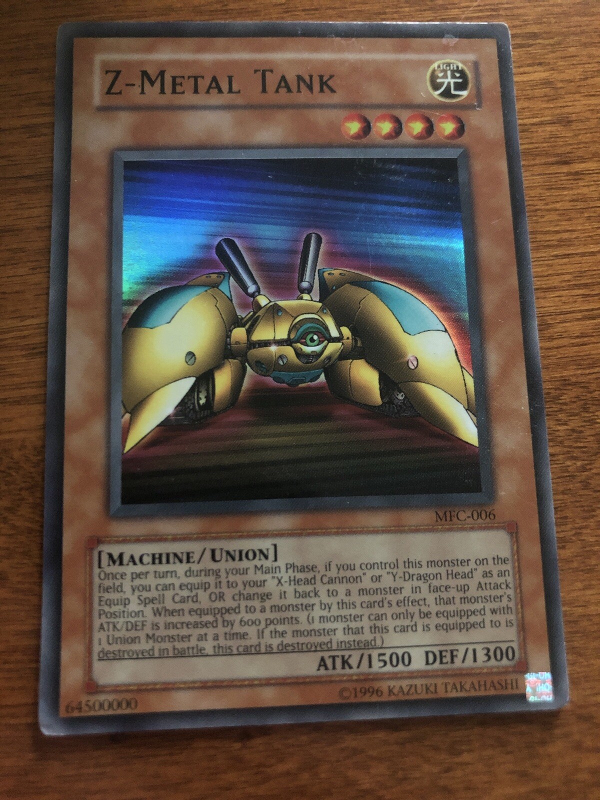 Yugioh! LP Z-Metal Tank - MFC-006 - Super Rare - Unlimited Edition | eBay
