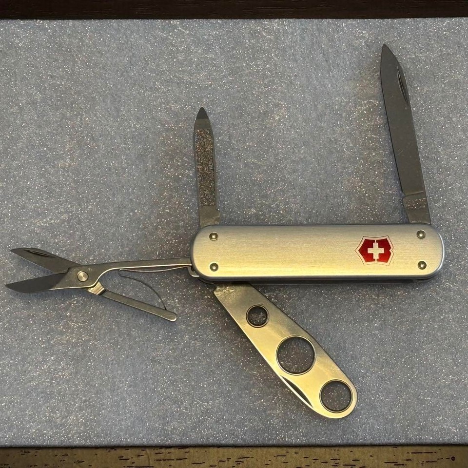 Victorinox Swiss Army Knife Cigar Cutter Punch 0.6580.16 Silver with ...