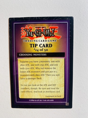 YU-GI-OH! TIP CARD #24 NM-MT CARD | eBay