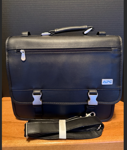 APC Leather Briefcase Laptop Shoulder Computer Bag Briefcase NEW old ...