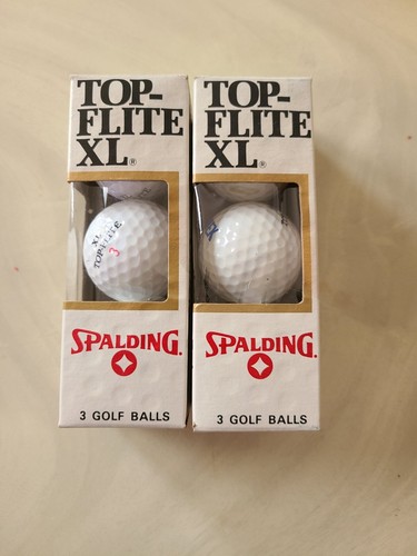 Vtg Top Flite XL Spalding two 3 Pack Box of Extra Loft Long Distance ...