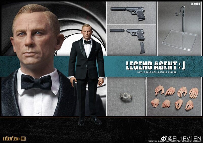 EXK004 1/6 Scale 007 Agent James Bond Daniel Craig Figure 12'' Male ...