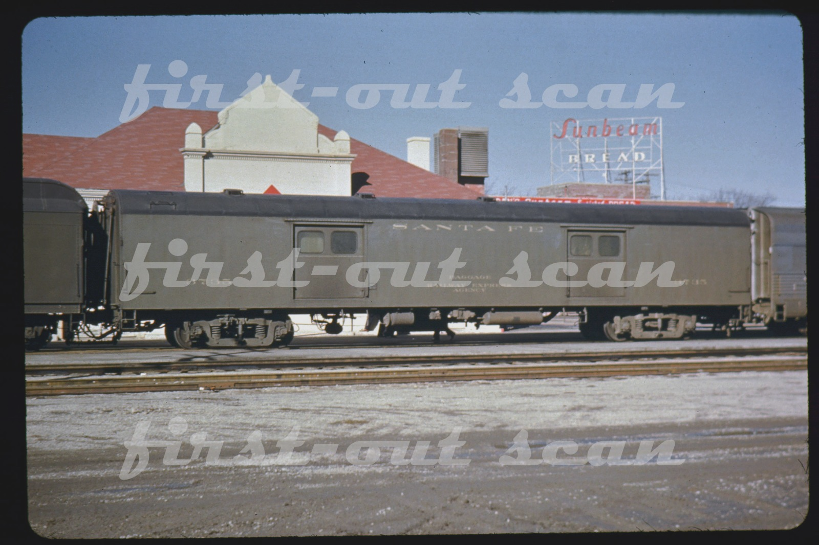 R DUPLICATE SLIDE - ATSF Santa Fe 3735 REA Express Baggage Car | eBay